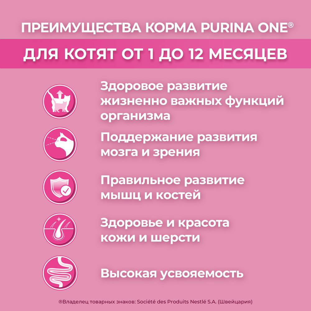 Сухой корм Purina ONE для котят с курицей и злаками - PurinaOne.ru